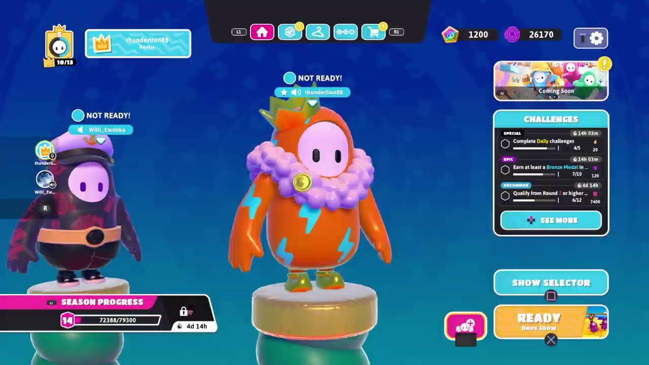 Fall guys live! - Subs only. Falling having fun.Custom lobby. 950 sub ...