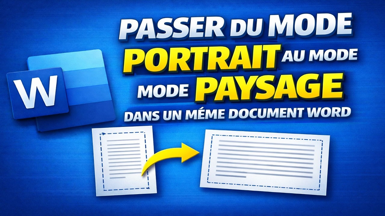 Comment Passer Du Mode Portrait Au Mode Paysage Dans Le Même Document ...