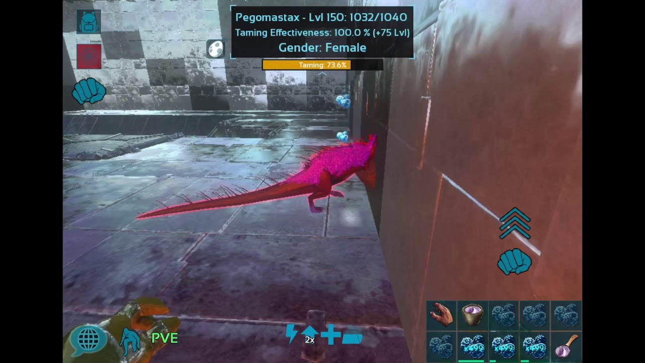 Ark Mobile: Easy Pegomastax Taming - YouTube