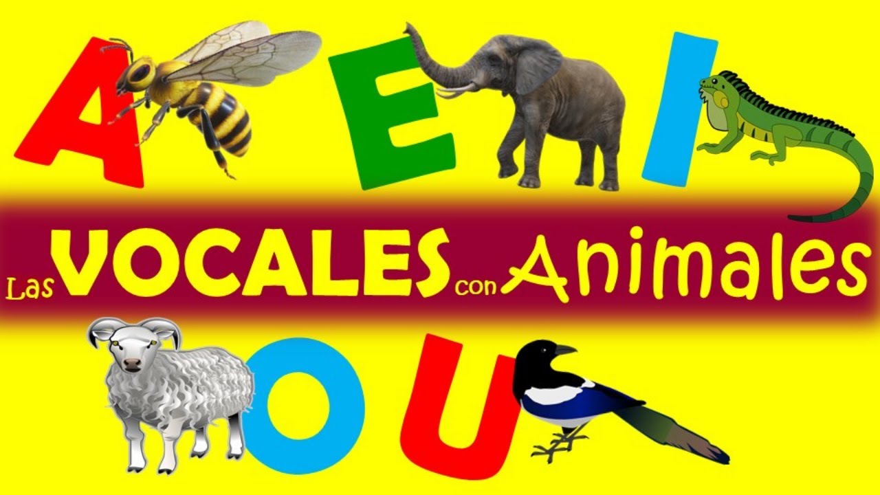 Las VOCALES con ANIMALES para niños /a| Las vocales para niños/ a ...