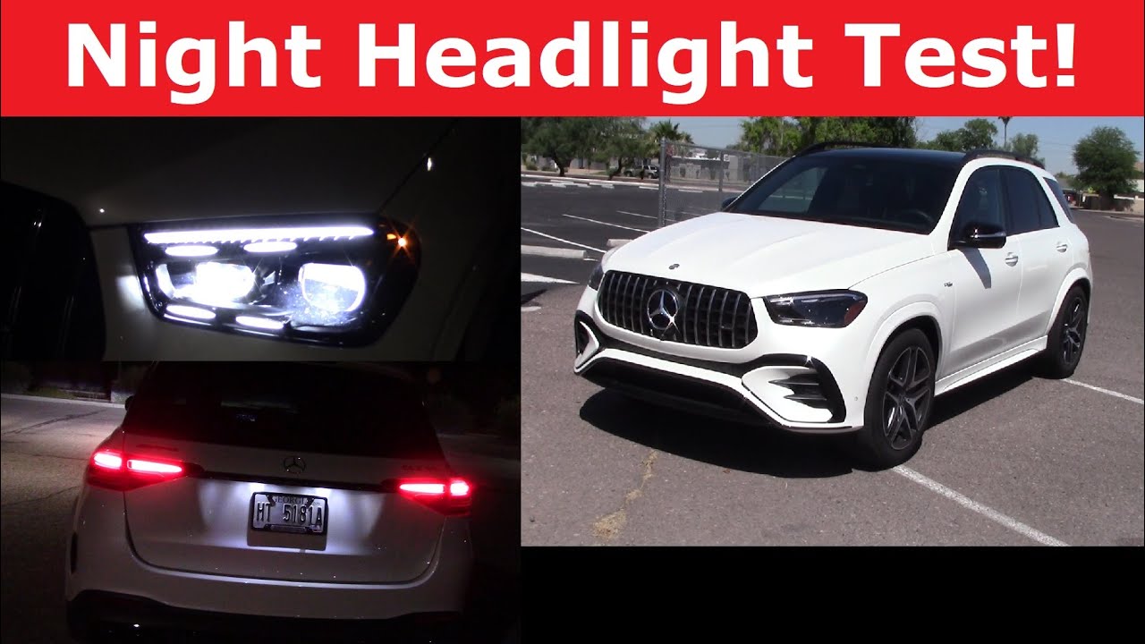 2024 Mercedes Benz AMG GLE 53 SUV Headlight Test and Night Drive - YouTube