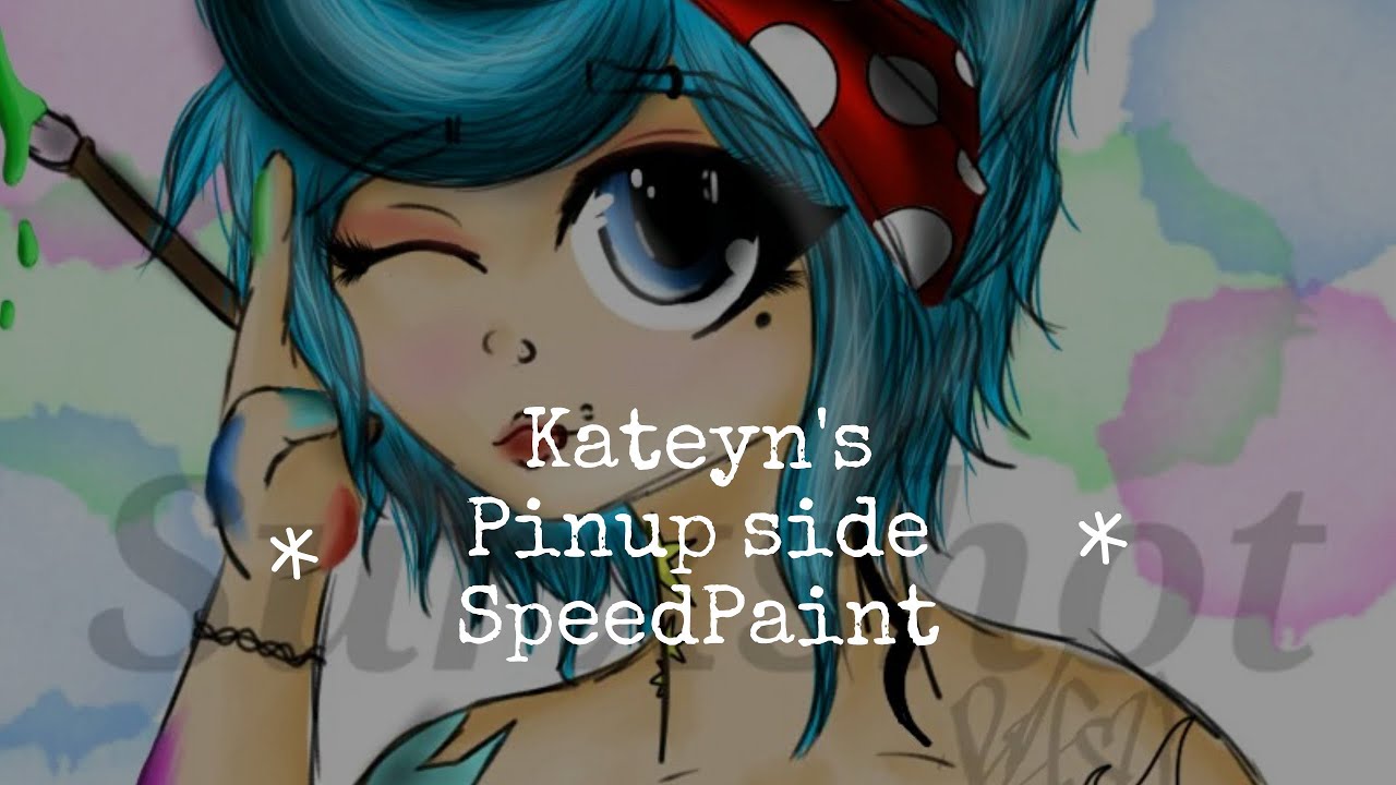 Speed Paint// Katelyn as a Pinup girl MCD - YouTube