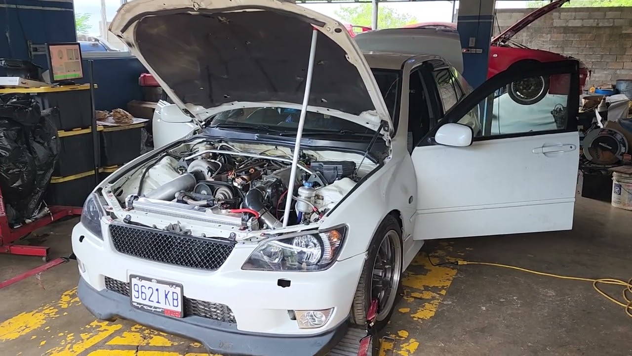 2jz swapped Toyota Altezza/is300 dyno - YouTube