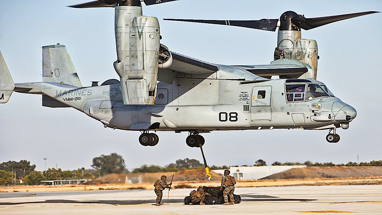 U.S. Marines Conduct an External Lift Exercise at Auxiliary Airfield II ...
