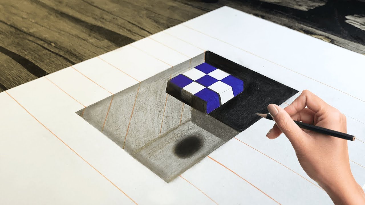 How to Draw 3D illusion Drawing | Tutorial for beginners #drawing ...