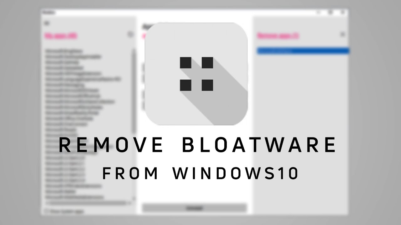 Remove all Bloatware from windows 10 - YouTube