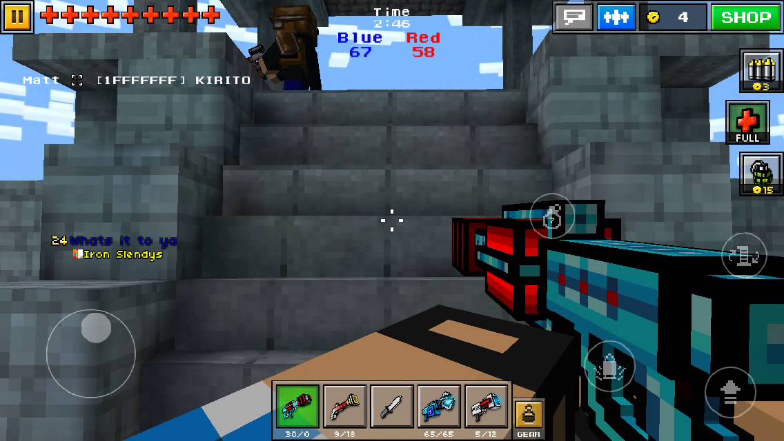 Pixel Gun 3D- Crystal Laser Cannon Gun Gameplay - YouTube