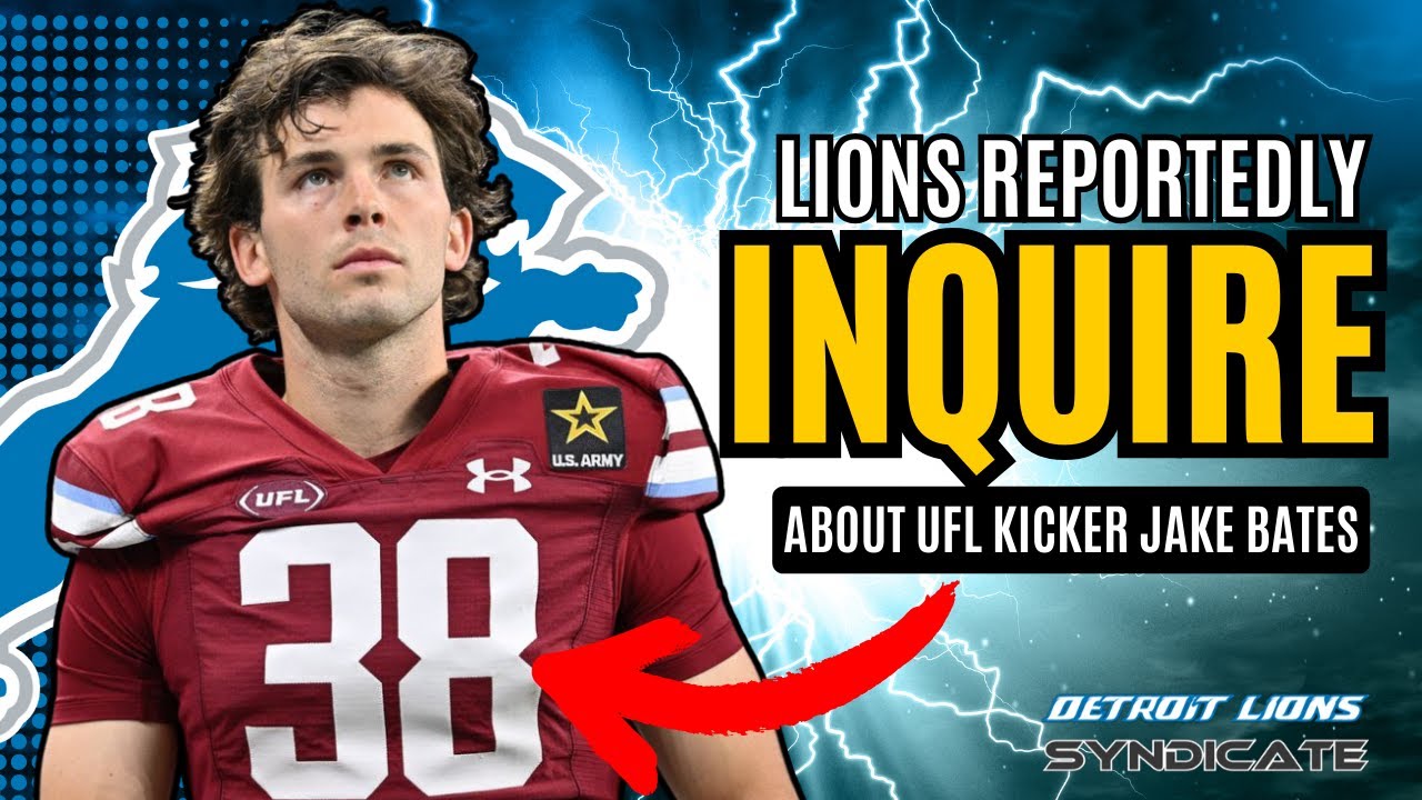 Detroit Lions REPORTEDLY inquired about Hero UFL Kicker Jake Bates ...
