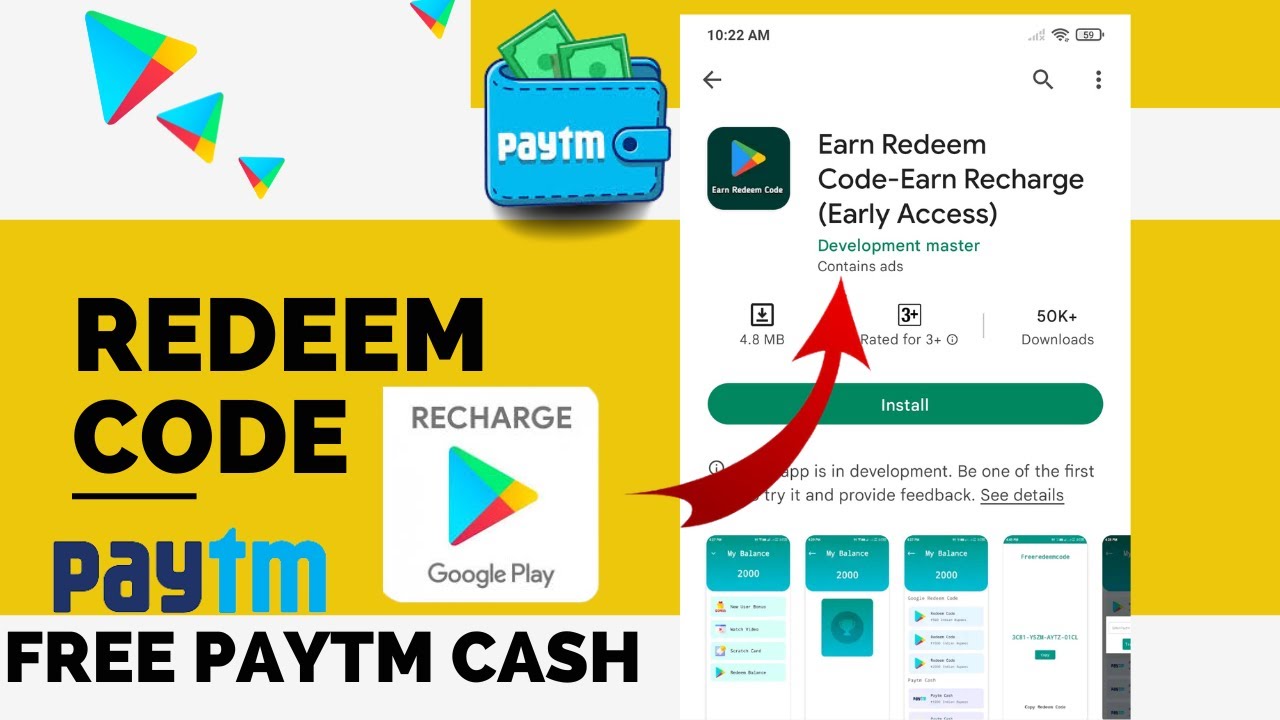 Earn Redeem Code Earn Recharge App - Google Play Gift Card Earning App ...