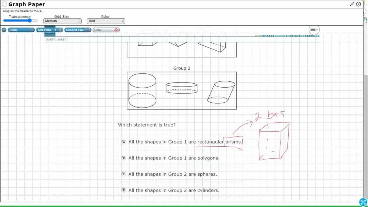 3rd Grade STAAR Practice 2D and 3D Shapes (3.6A - #12) - YouTube