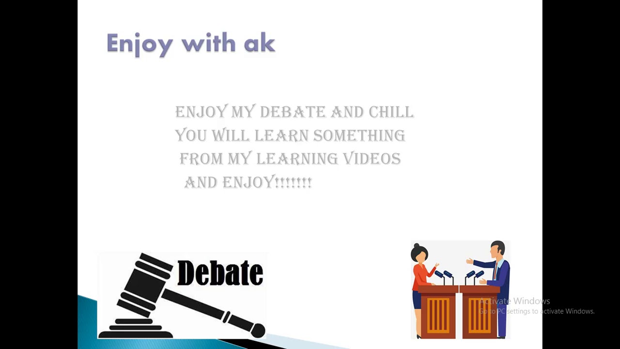 My first debate on my channel learning videos #1 by ahadd karim - YouTube