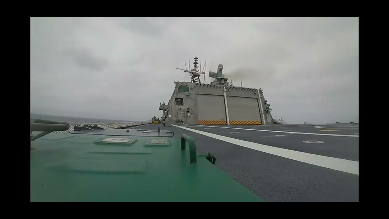 U.S. Navy ship USS Mobile launches SeaRAM Missiles in the Pacific - YouTube