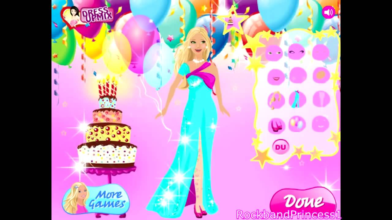 Barbie Kid Dress Up Games Barbie Birthday Dress Game - YouTube