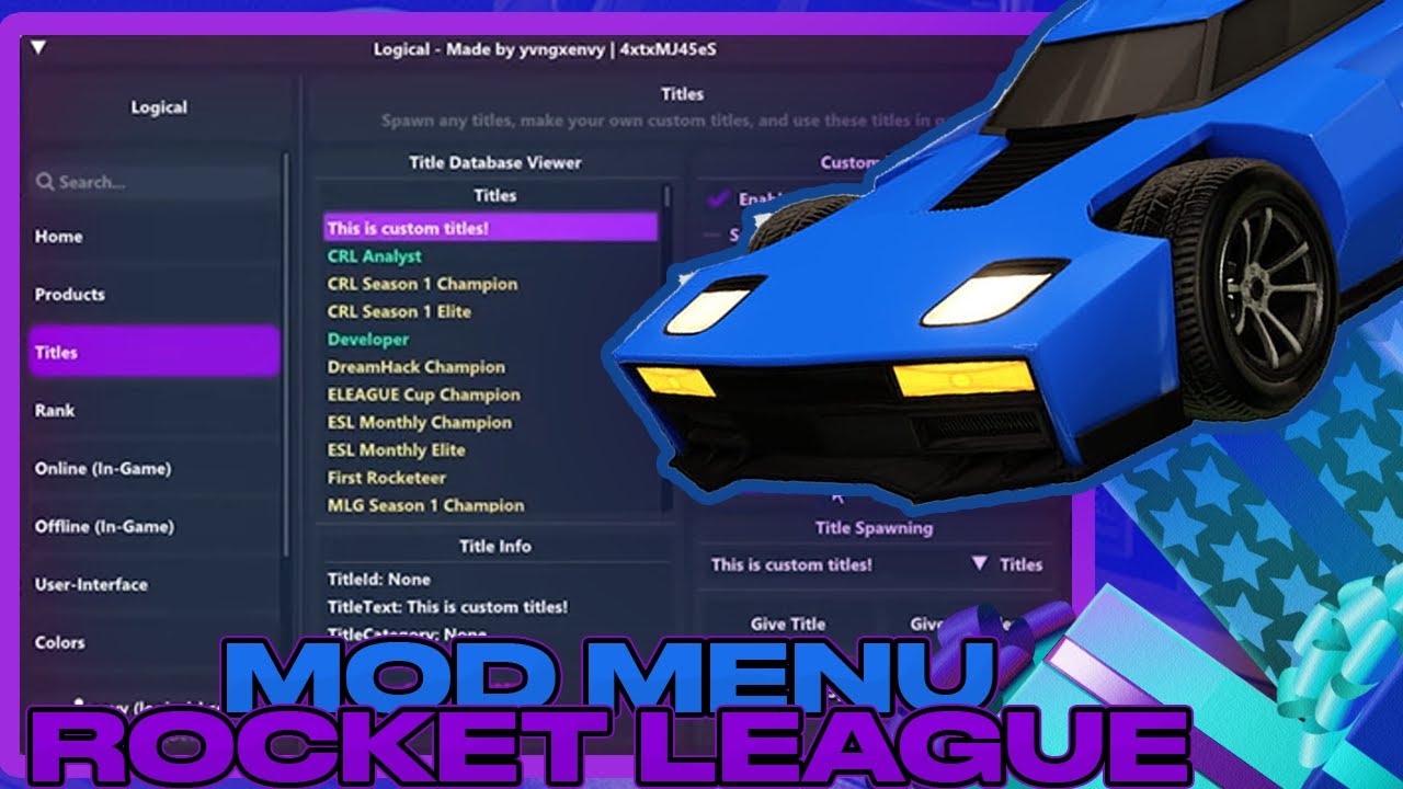 *[NEW]* Rocket League - Mod Menu | Divine Mod For Rocket League | Many ...