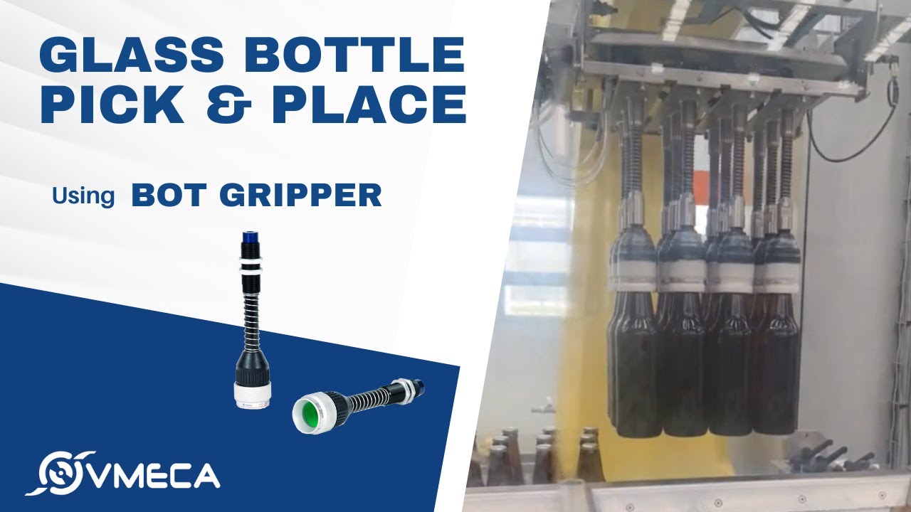 Glass Bottle Handling with Vacuum Grippers | Pick & Place Automation ...