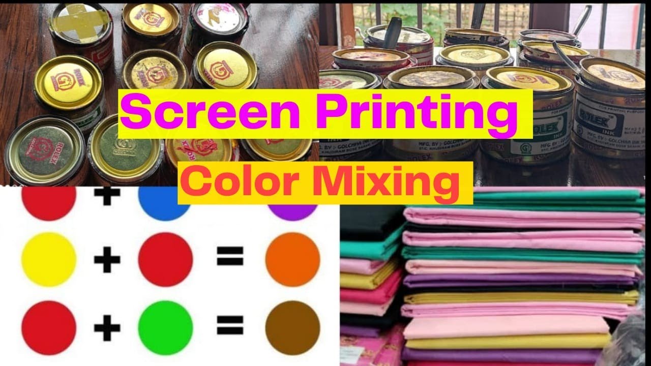screen printing colour mixing#screen printing mekhela sador # screen ...