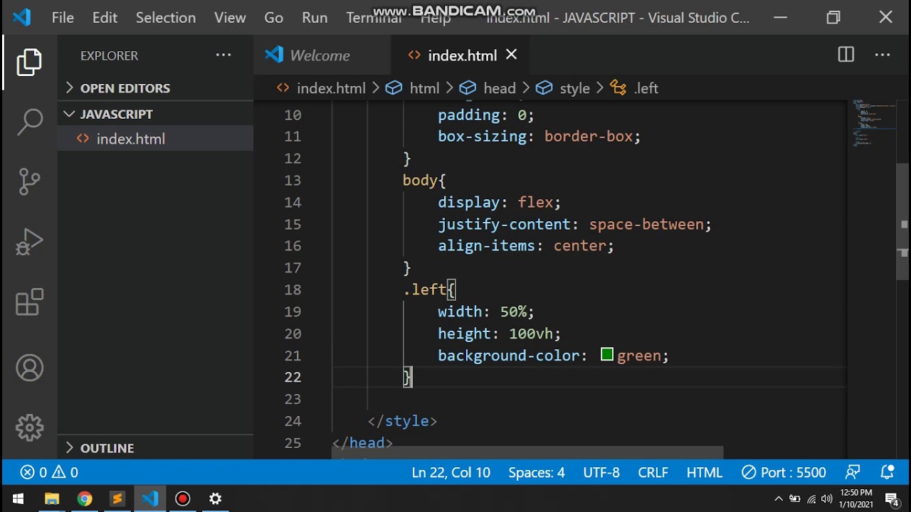 Welcome Page Using HTML CSS and JavaScript - YouTube