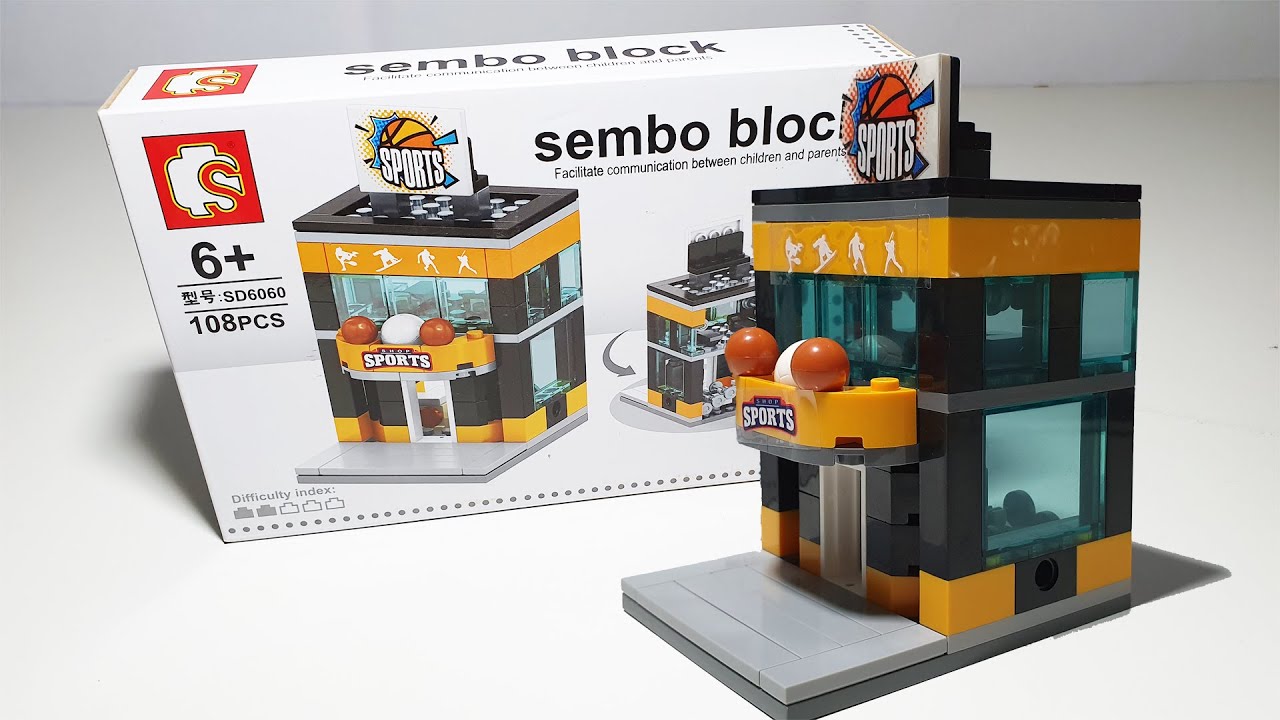 LEGO SEMBO BLOCK 601059 BUILDING SEMBO BLOCK SPORT SHOP. - YouTube