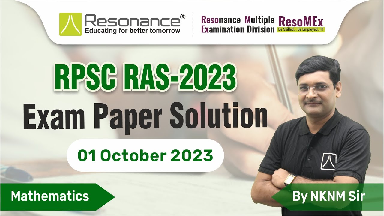 RAS Pre Exam 2023 Complete Paper Solution of Maths (01 October 2023 ...