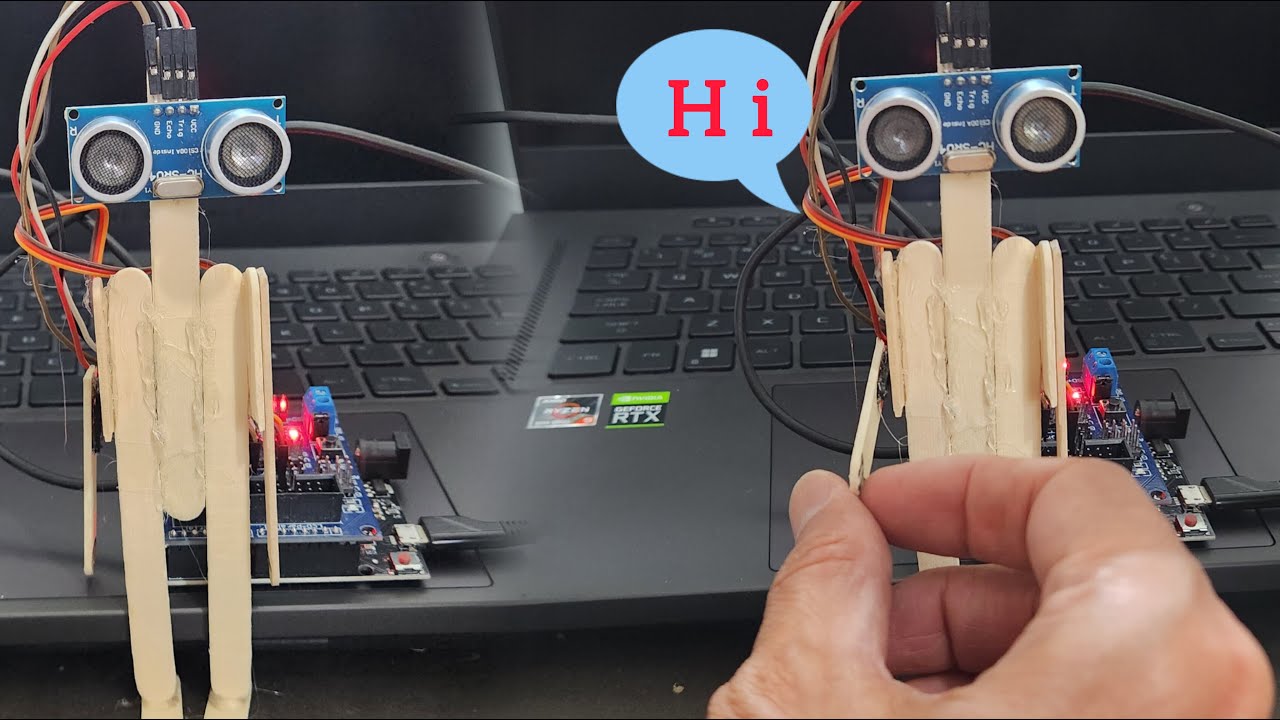 🤖 DIY Handshake Robot with Ultrasonic Sensor | Arduino Project - YouTube