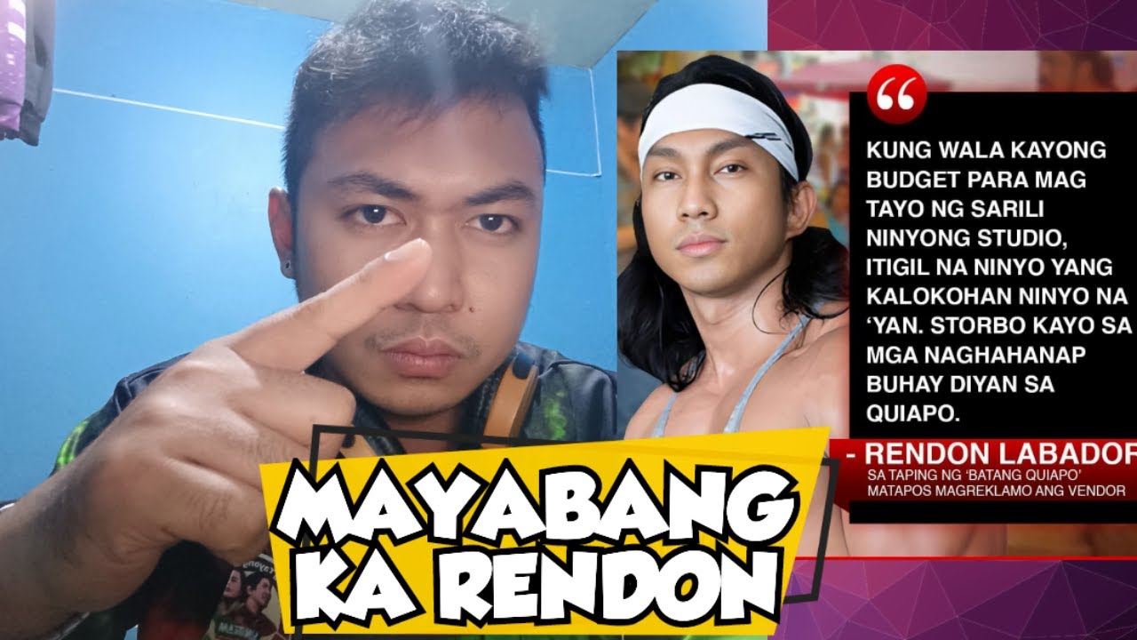 SAPAKAN TAYO RENDON LABADOR | reaction video Quiapo Issue | Clark Valen ...