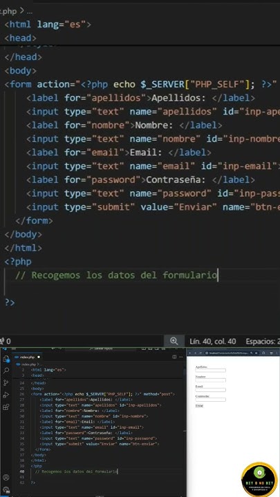 Cómo validar las entradas de un formulario #desarrolloweb #php #coding #backend - YouTube