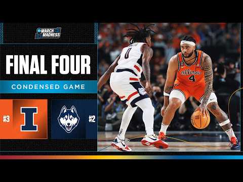 UConn vs. Illinois - Final Four NCAA tournament extended highlights