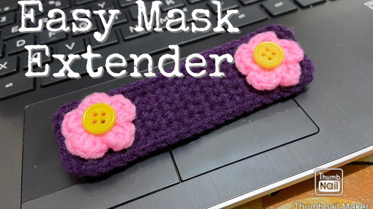 CROCHET : MASK EXTENDER EASY/ KONEKTOR MASK RAJUT - YouTube