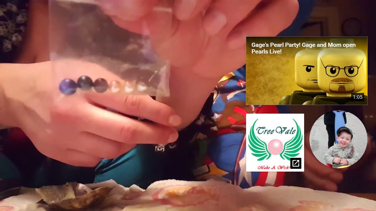 Gage's Pearl Party! Gage and Mom open Pearls Live! - YouTube
