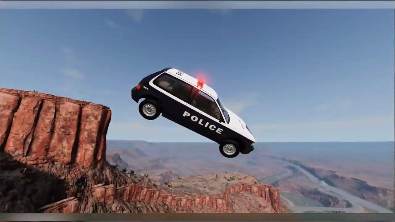 Police Car vs Jumps Crashes #59 BeamNG.Drive - YouTube