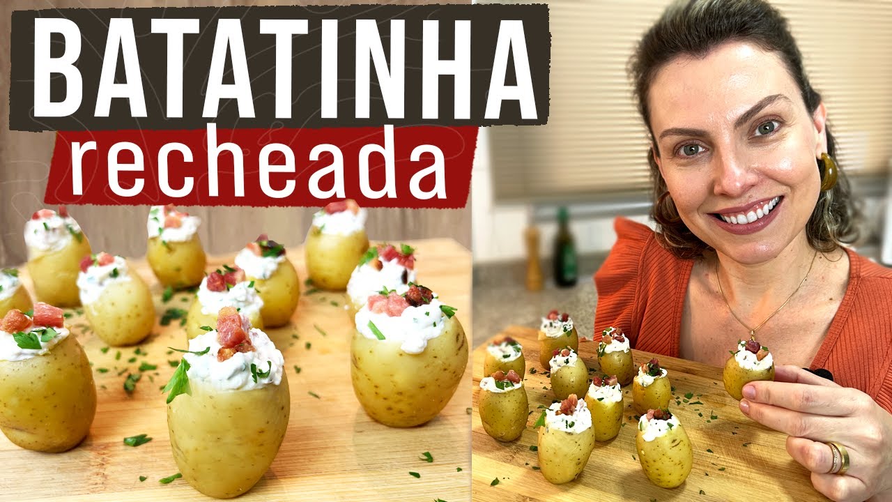 MINI BATATAS RECHEADAS: A ENTRADA PERFEITA COM CREAM CHEESE E BACON ...