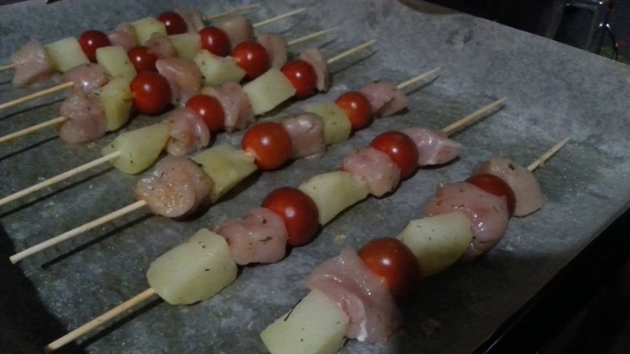 Mini PINCHOS al horno de grill - YouTube