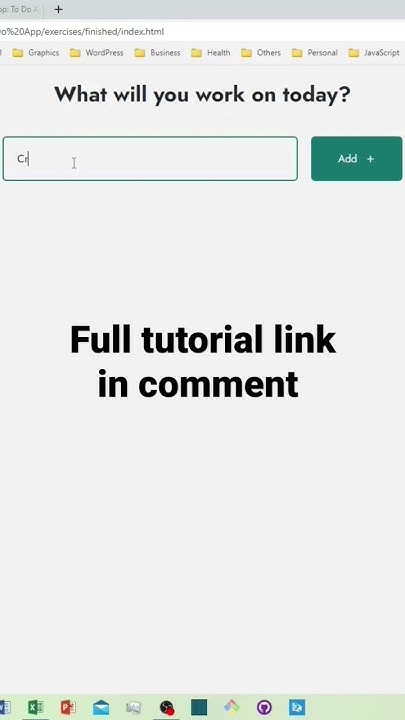 Build a Todo App with HTML, CSS, JS, and localStorage #webdevelopment #todoapp #htmltutorial ...