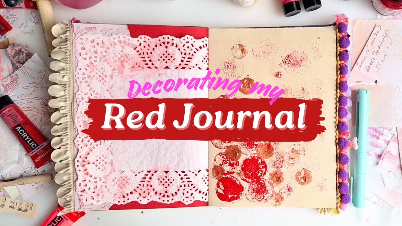 Journal Decor Ideas: Getting Creative With My Red Journal! - YouTube