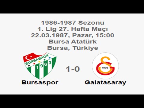 Bursaspor 1-0 Galatasaray [HD] 22.03.1987 - 1986-1987 Turkish 1st League Matchday 27