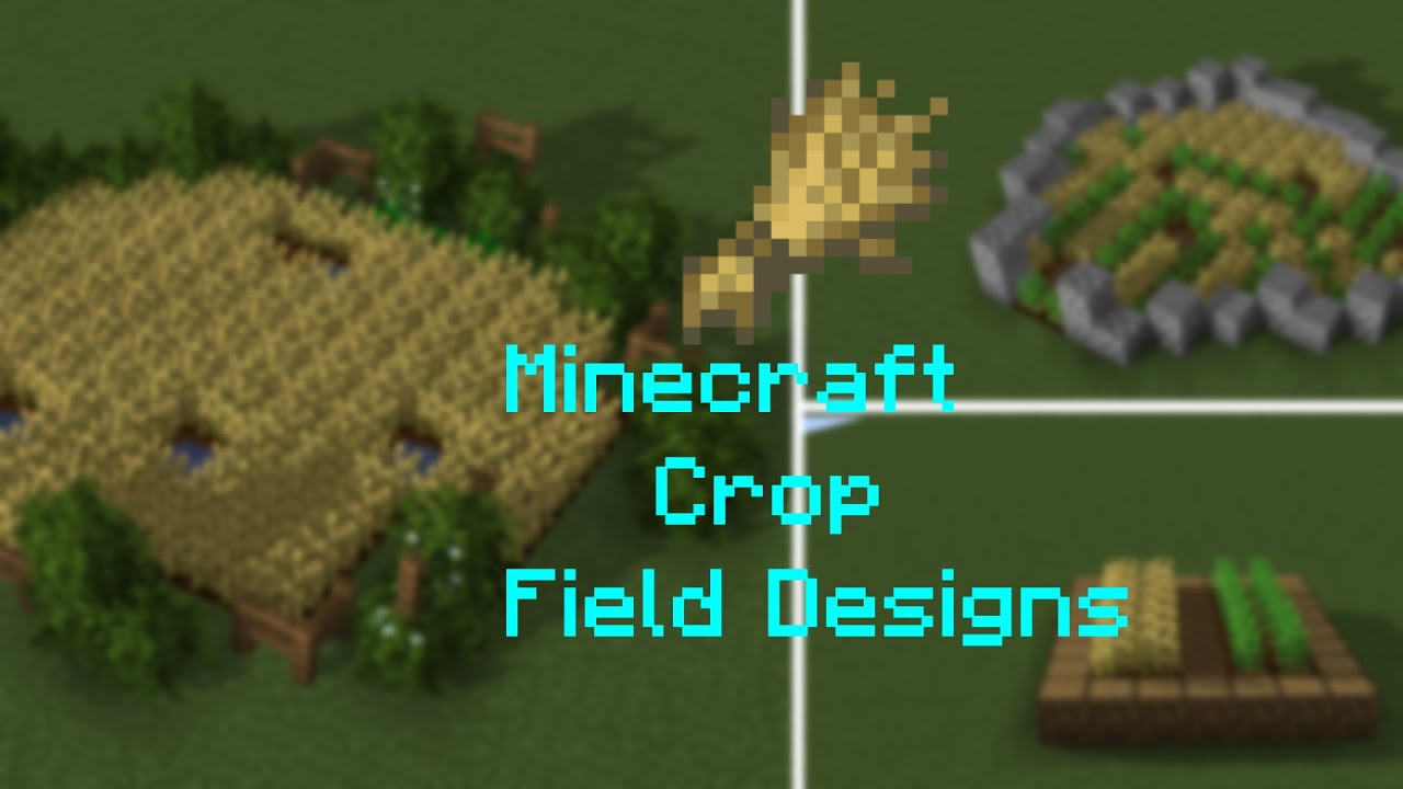 Minecraft Crop Field Designs - YouTube
