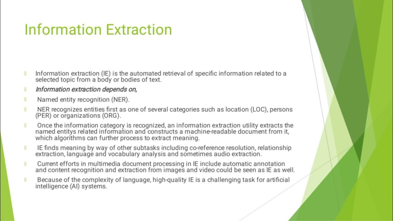 Information Retrieval- Information Extraction - YouTube
