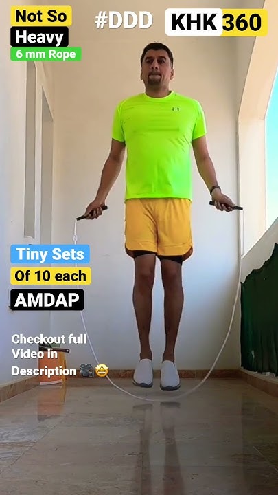 #DDD December Double Under Diary - 6 mm heavy pvc long handle jump rope #shorts #amdap - YouTube