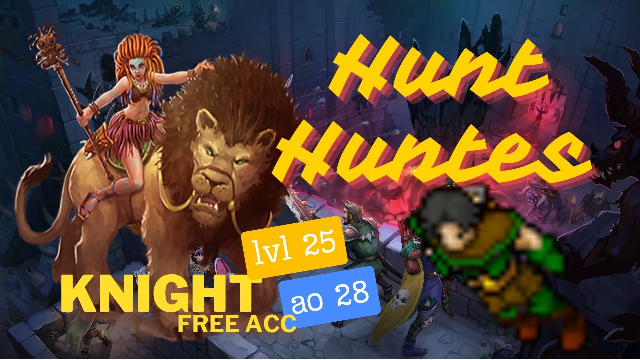 TIBIA - KNIGHT LVL 25 ao 28 FREE ACC Mini WC ( hunt Orc Land ...