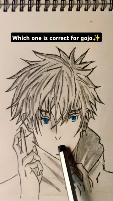 Which one is correct for gojo #gojo #drawing #art #sketch - YouTube