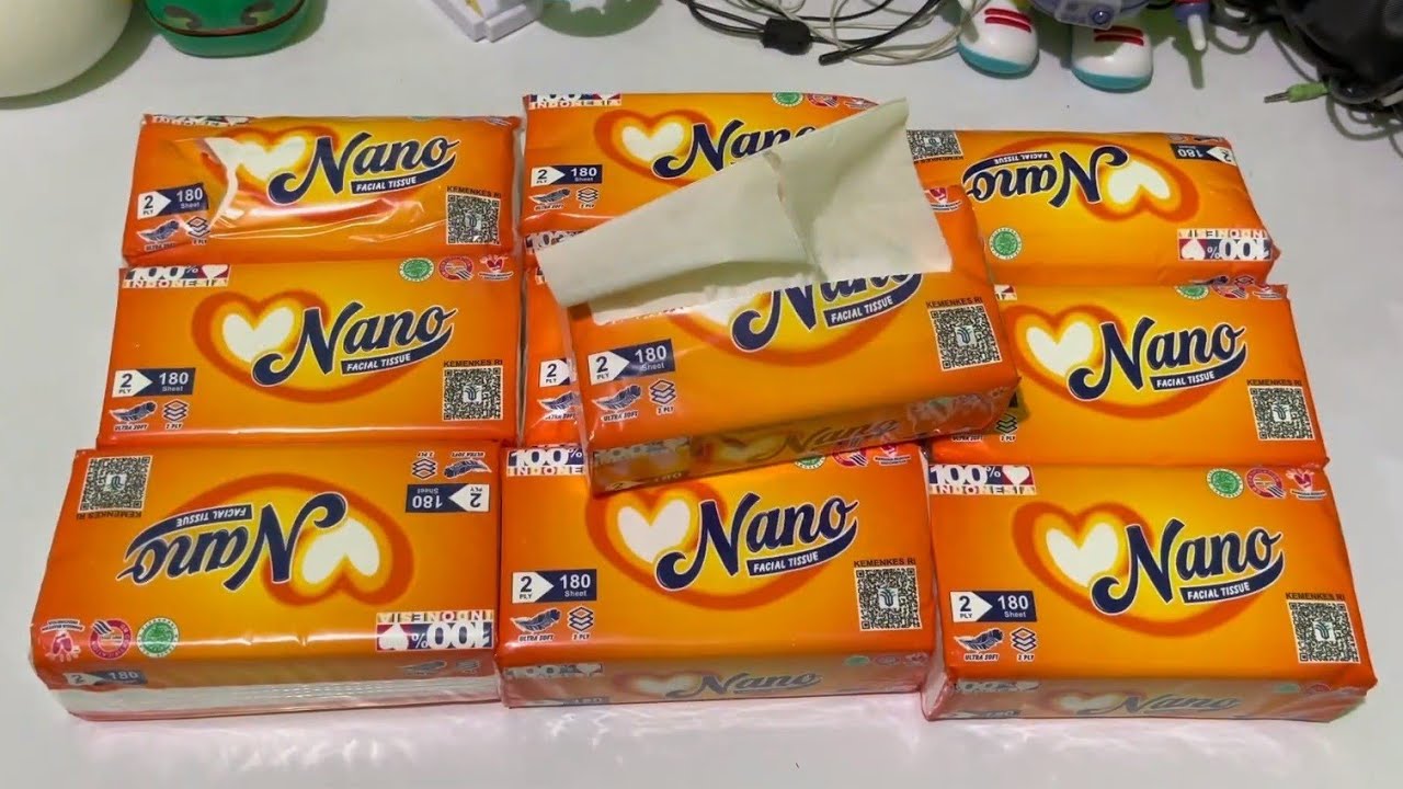 Unboxing 10 Pcs Tisu Murah Beli di Shopee! Review Nano Facial Tissue ...