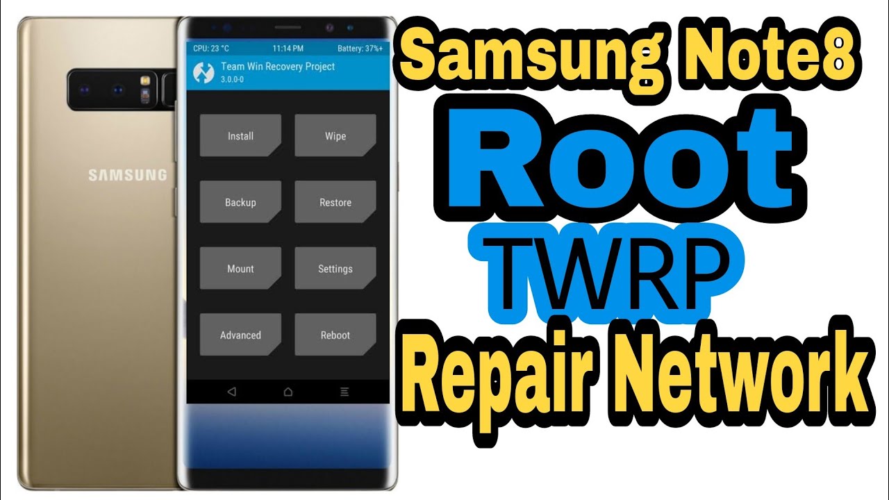 N950F Note 8 U16 TWRP Root and Repair Network - YouTube