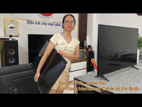 Two LG TVs, Same Fix! Girl Uses Marker on Cable to Fix Both - No Tape Needed.