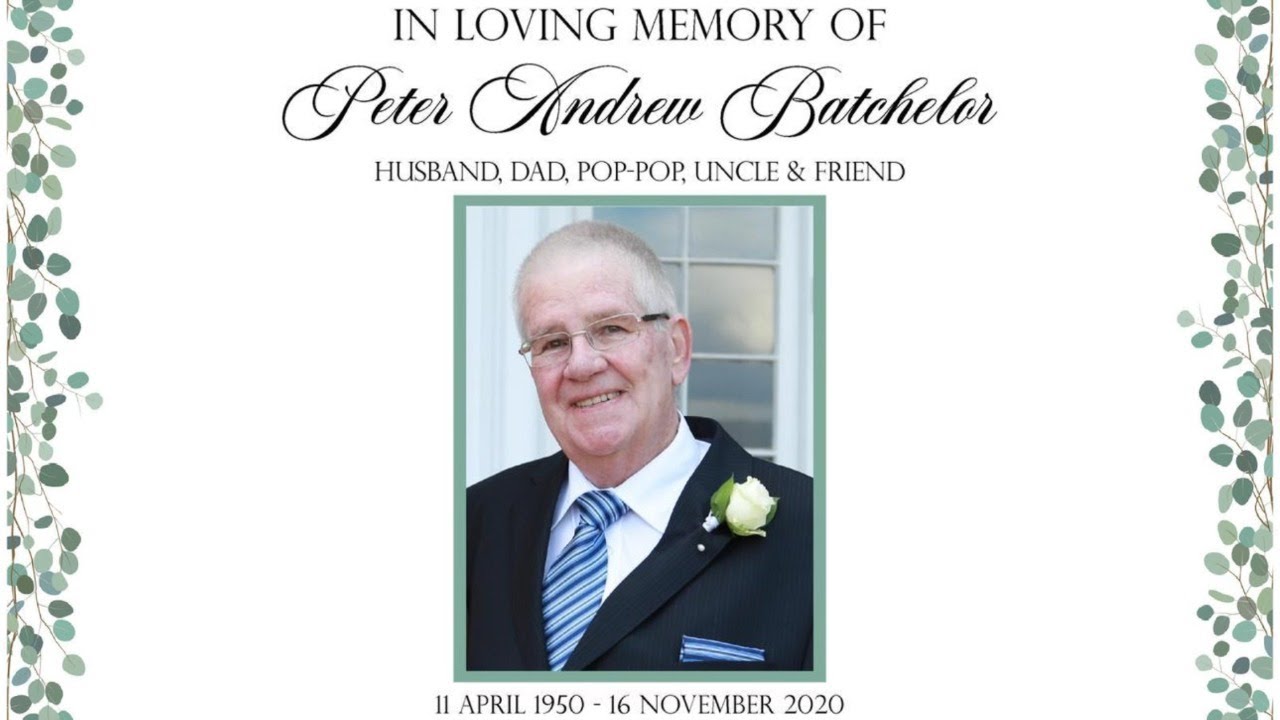 Peter Batchelor memorial service (10 December 2020) - YouTube