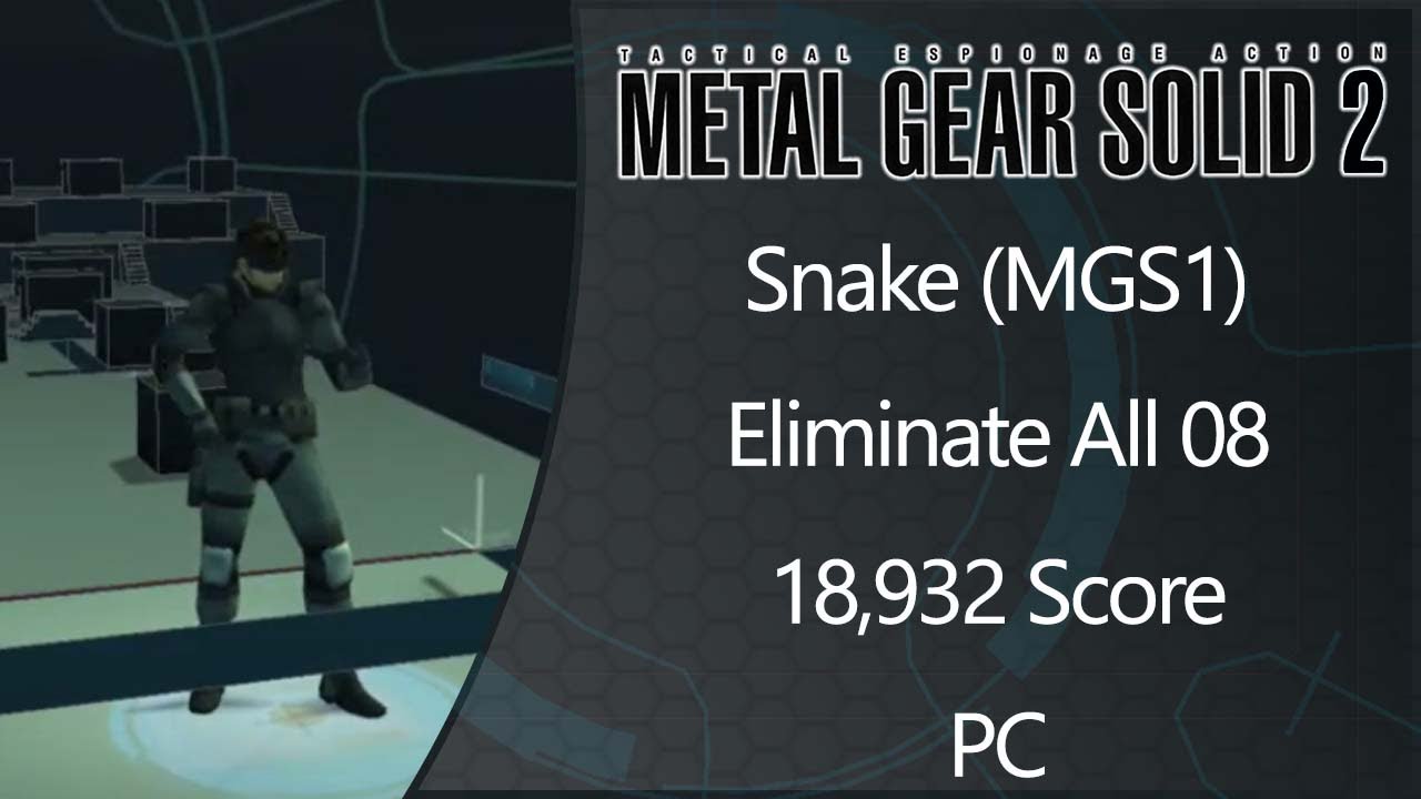 MGS2: Substance | PC | Snake (MGS1) | Eliminate All | Level 08 | 18932 ...