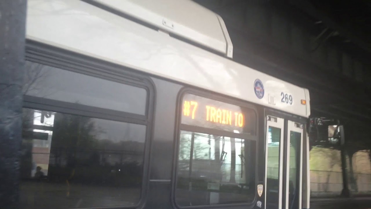 MTA: 2013 NFI C40LF #269 on 7 shuttle bus - YouTube