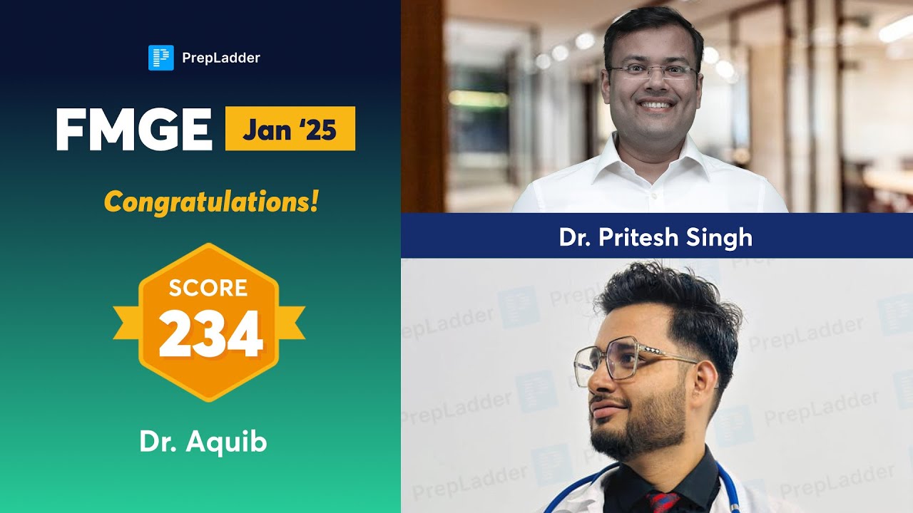 Score 234, FMGE Jan '25, Dr. Aquib In Conversation With Dr. Pritesh ...