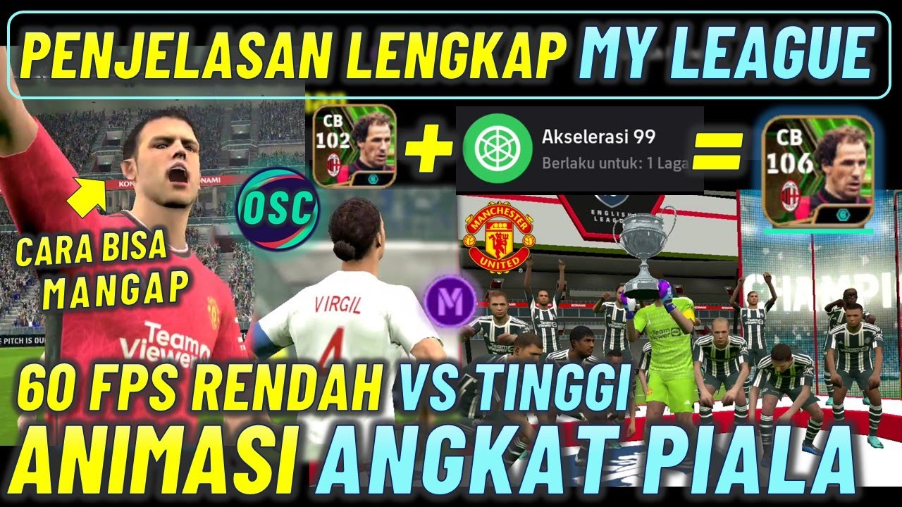 ANIMASI ANGKAT PIALA !! PENJELASAN LENGKAP FITUR MY LEAGUE PERBEDAAN ...