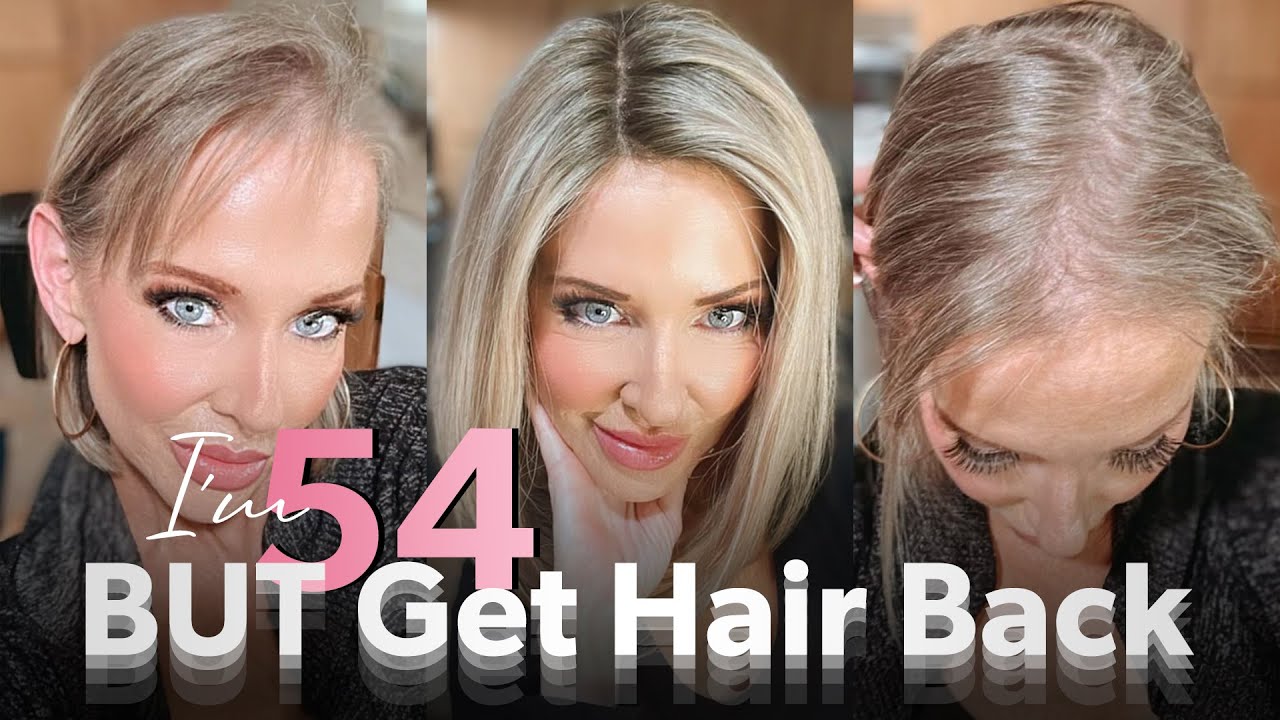 54 Years Old, BUT Get My Hair Back | UniWigs Noa Hair Topper - YouTube