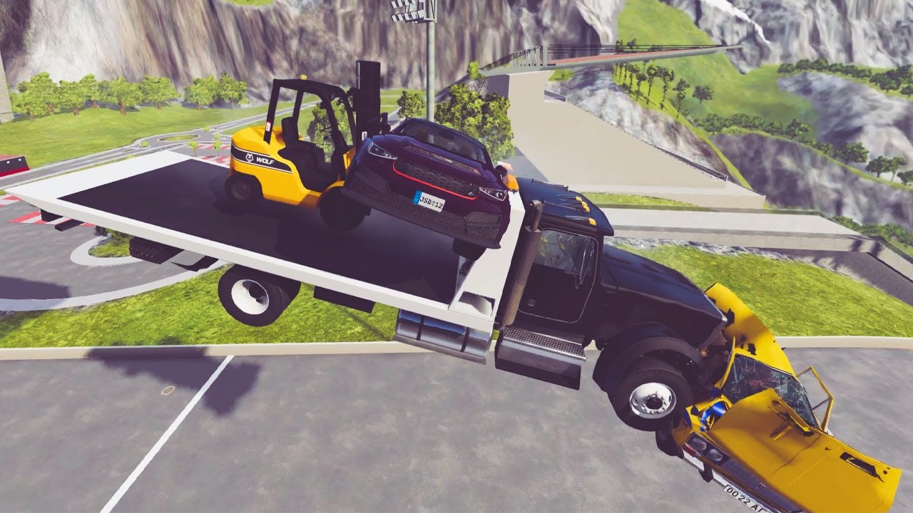 BEAMNG.DRIVE - The most INSANE crash test videos EVER! - YouTube